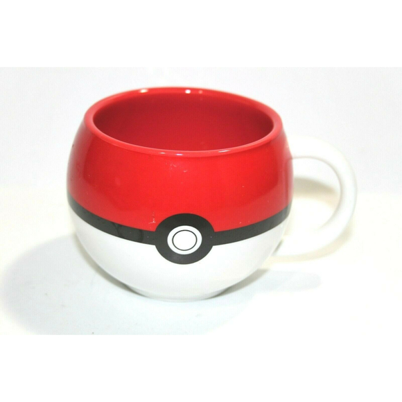 Dining | Pokemon Red Poke Ball Molded Sculpted Mug Ceramic Cup Official ...